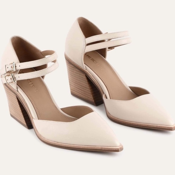 Jo Mercer | Shoes | Jo Mercer Flora Mid Heel Shoes Offwhite Leather 75 ...